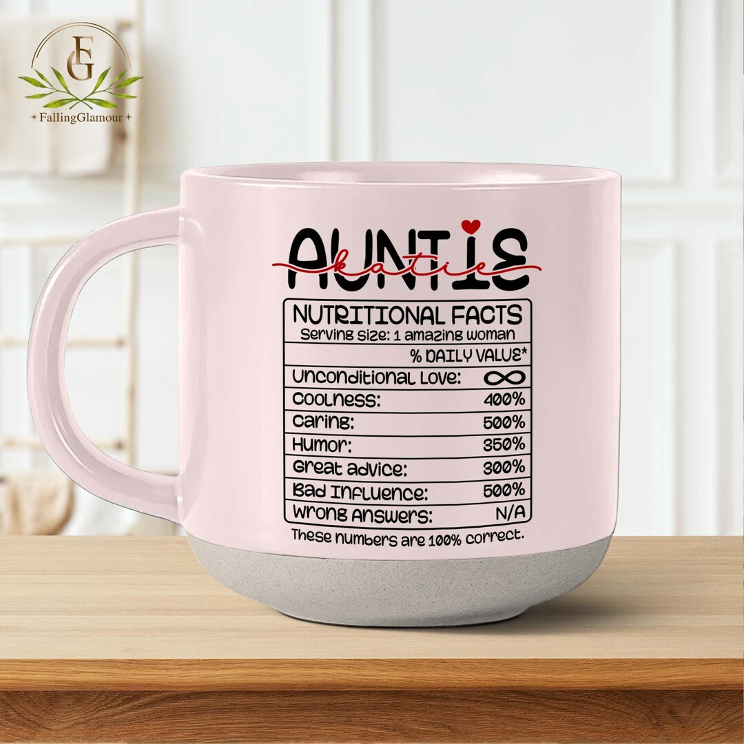 Auntie Tumbler Gift Aunt Nutrition Facts Svg, Family Nutritional Facts ...
