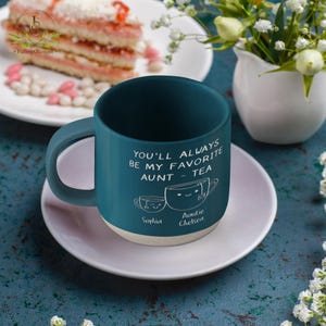 Personalized Auntie Mug, Auntie Gift, Favorite Auntie Coffee Cup, Gift ...