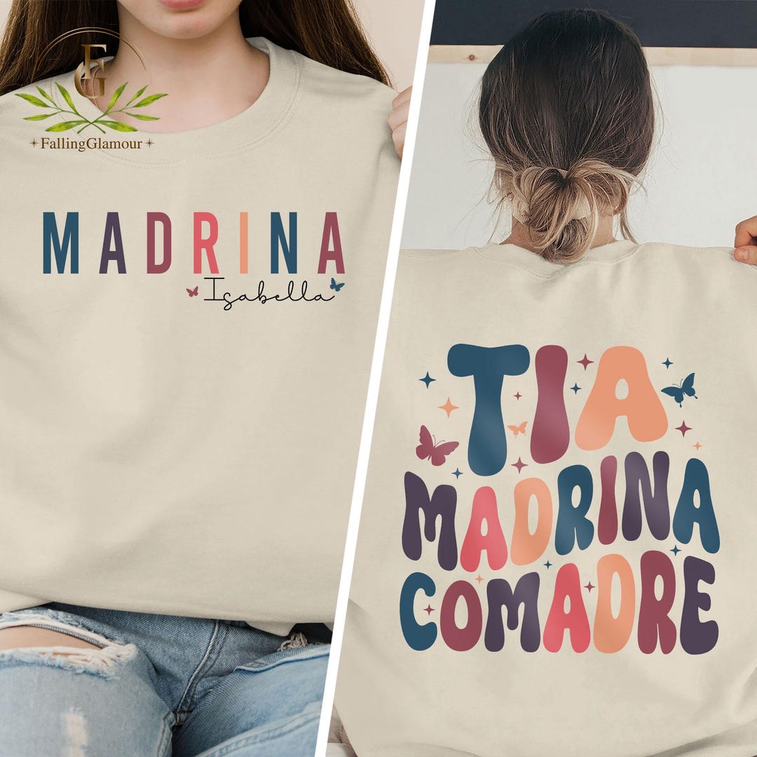 Tia Madrina Comadre Shirt, Spanish Godmother Shirt, New Godmother Gift ...