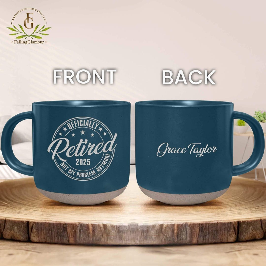 Personalized Retirement Coffee Mug, Happy Retirement Mug, Funny ...