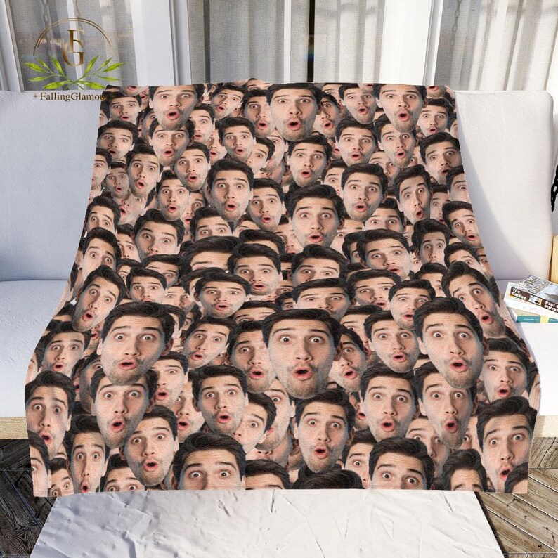 Custom Face Blanket, Personalized Photo Blanket,customized Blanket With ...