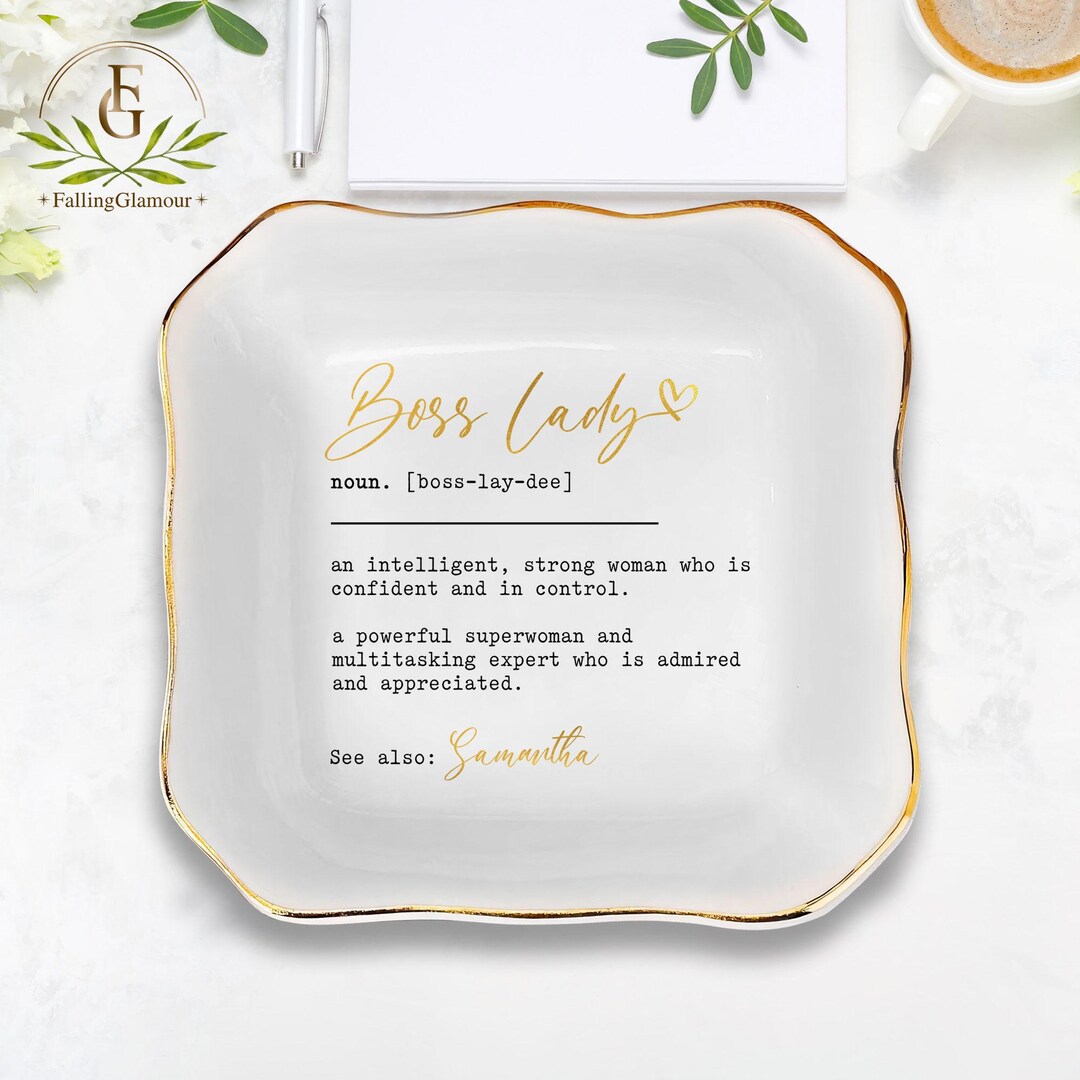 Personalized Boss Lady Gifts, Custom Boss Lady Ring Dish, Custom Gift ...