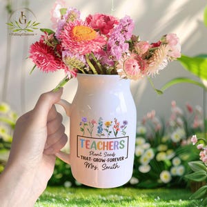 Custom Flower Vase Gift for Teacher, Teacher Appreciation Gift, Teacher ...