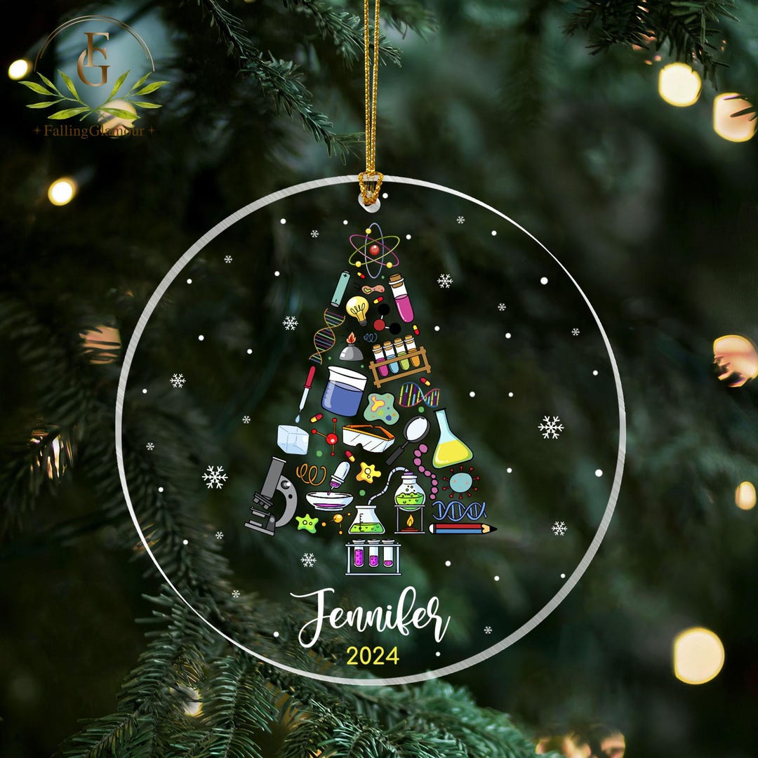 Custom Chemistree Christmas Science Ornament, Science Teacher Gifts ...
