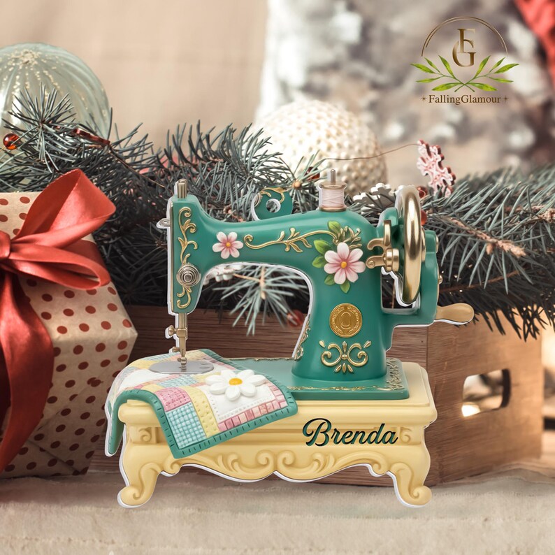 Sewing Machine Christmas Ornament Personalized, Quilting Ornament ...