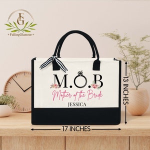 Mother of the Bride Tote Bag, MOB Tote Bag, Mother of the Bride Gift ...