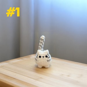 Crochet Cute Cat Keychain, Buy 2 Get 1, Handmade Mini Crochet Amigurumi ...