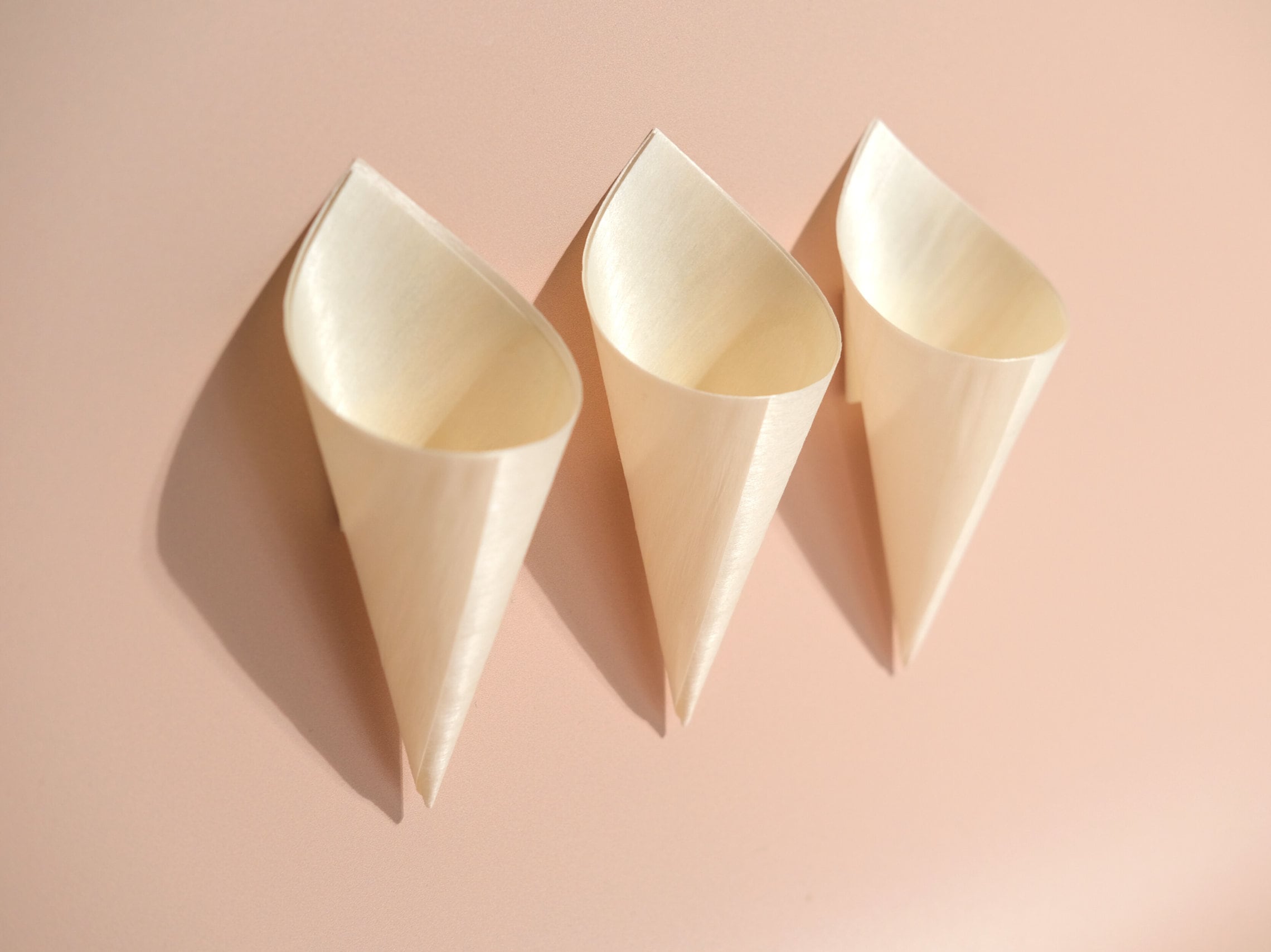 5 Inch Wood Wedding Confetti Cones | Empty Petal Toss Biodegradable ...