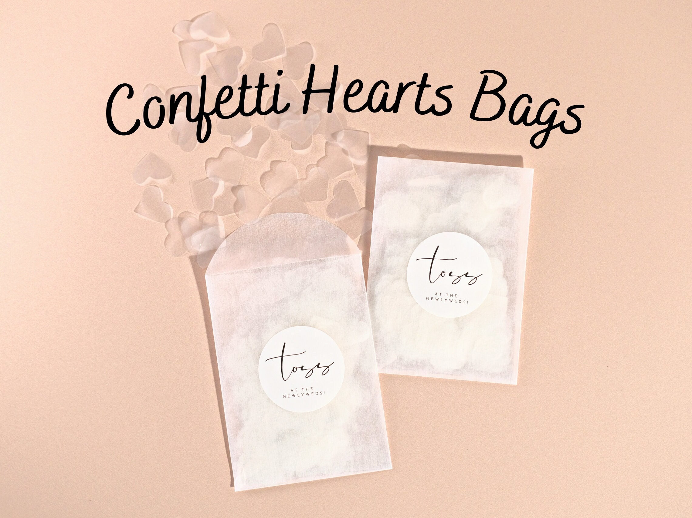 Biodegradable Confetti Heart Bags for Weddings | Rice Paper Water ...