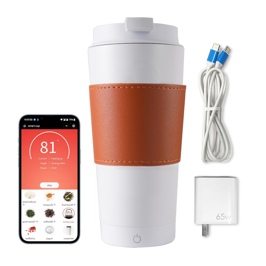DULO 350ml Smart Electric Coffee Mug Warmer Heater Travel App Custom ...