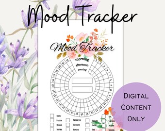 April Umbrella Themed Mood Tracker | Habit Tracker | Printable ...