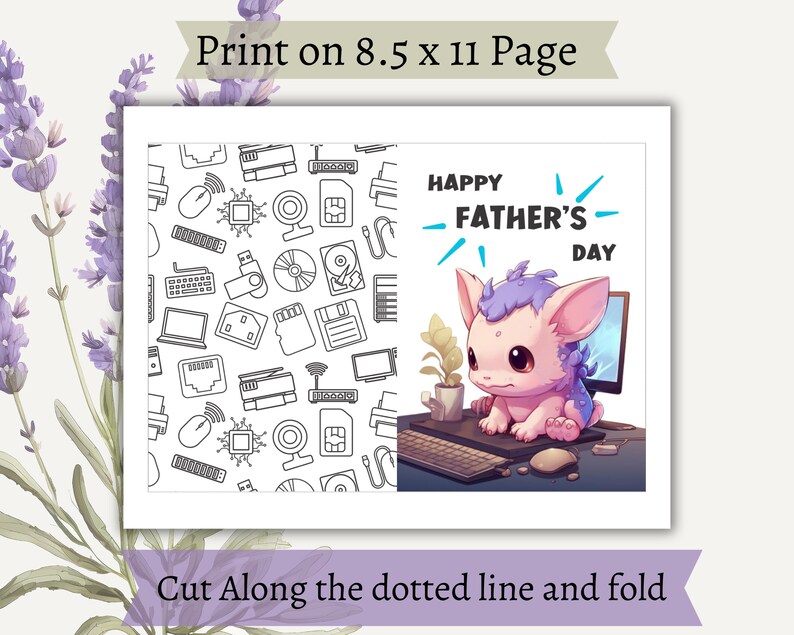 Baby Axolotls Father's Day Card, Axolotl Greeting Card for Fathers Day ...