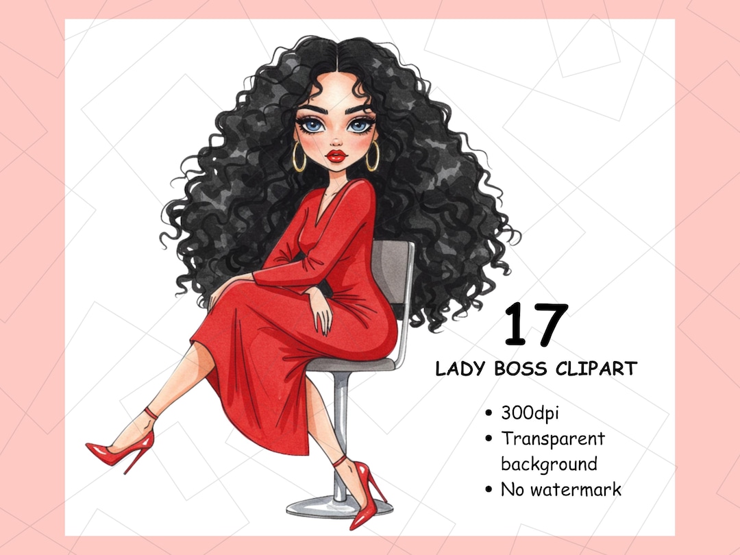 Lady Boss Clip Art,cartoon Clipart Png,cute Girl Clipart,girl Sticker ...