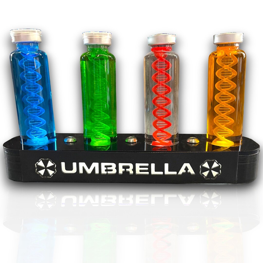 Display for 4 Vials With LED Backlighting of the Logo Representation of ...