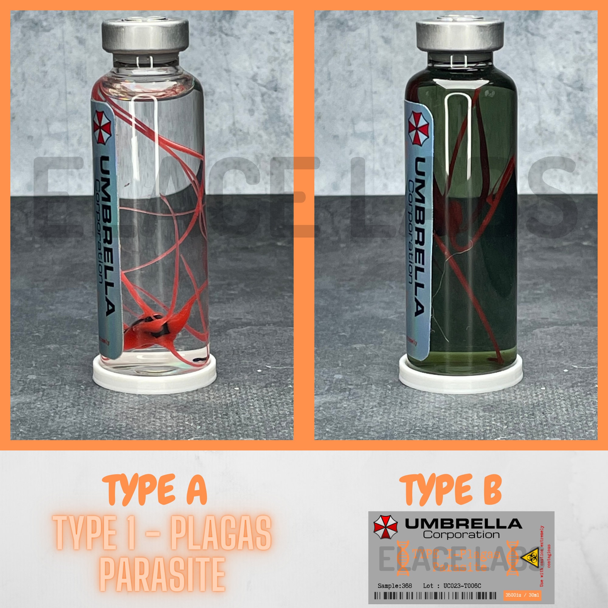 Vial Virus 06 Type 1 Plagas Parasite Resident EVIL Representation of a ...