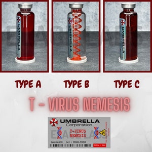 Flask 05 T Virus Nemesis Resident EVIL Representation of a - Etsy