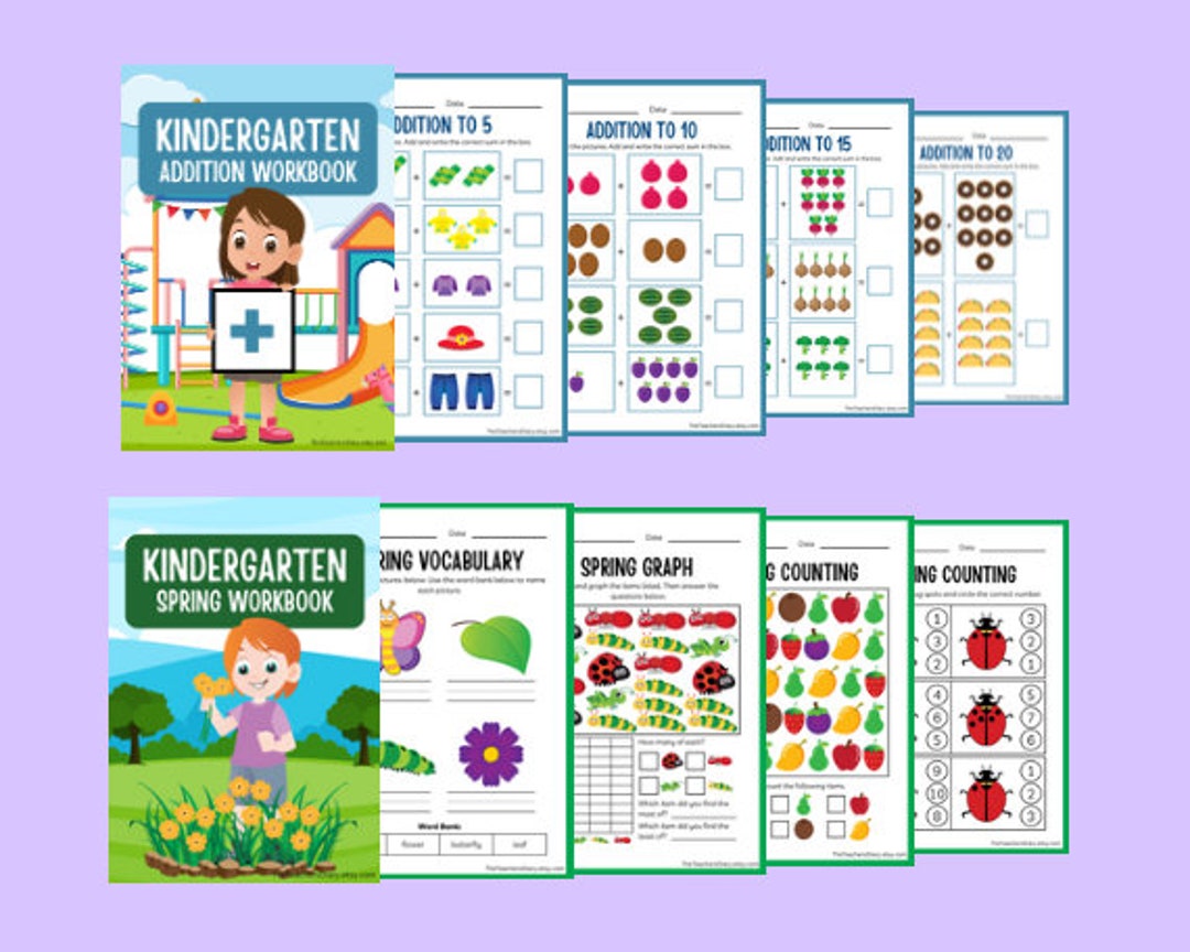 Comprehensive Kindergarten Worksheet Pack for Math, Sentence Building ...