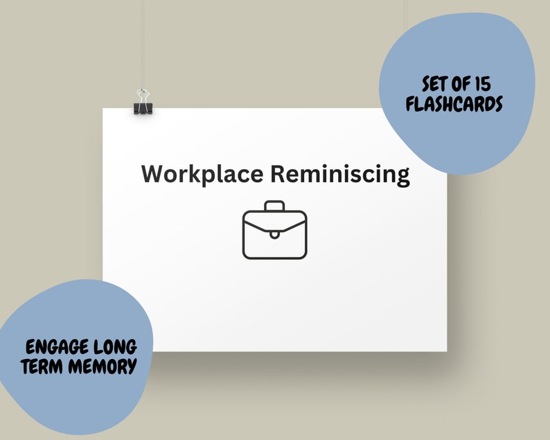 Dementia Workplace Reminiscing, Memory Game, Printable Dementia ...