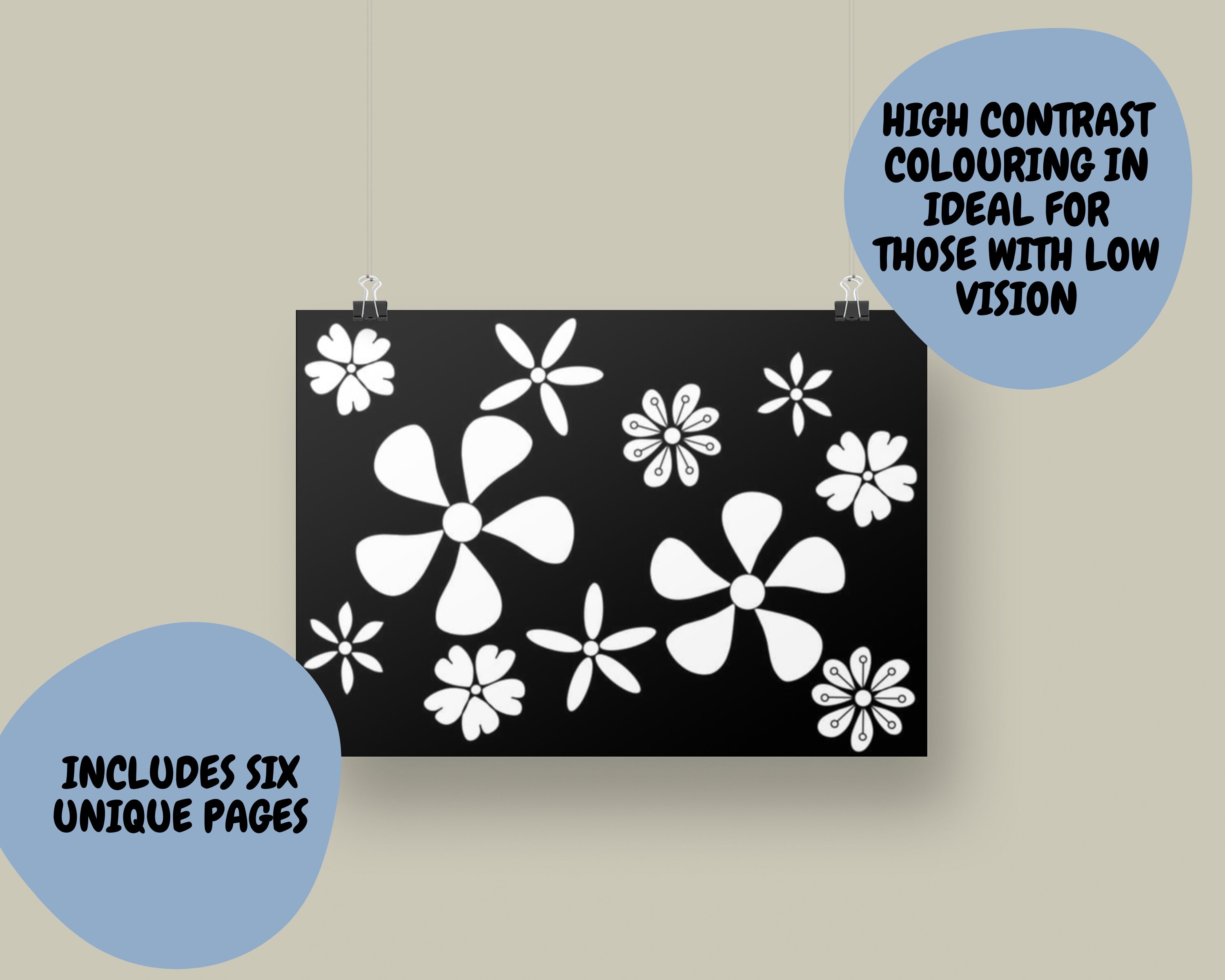 Dementia High Contrast Colouring In, Printable Colouring, Dementia ...