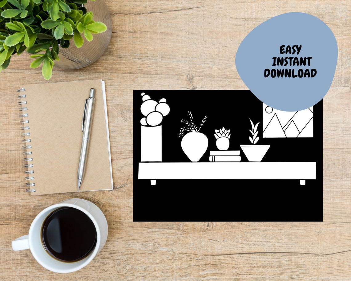 Dementia High Contrast Colouring In, Printable Colouring, Dementia ...