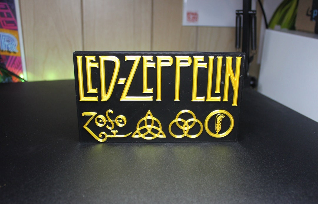 Led Zeppelin 3D Printed Logo Art - Etsy