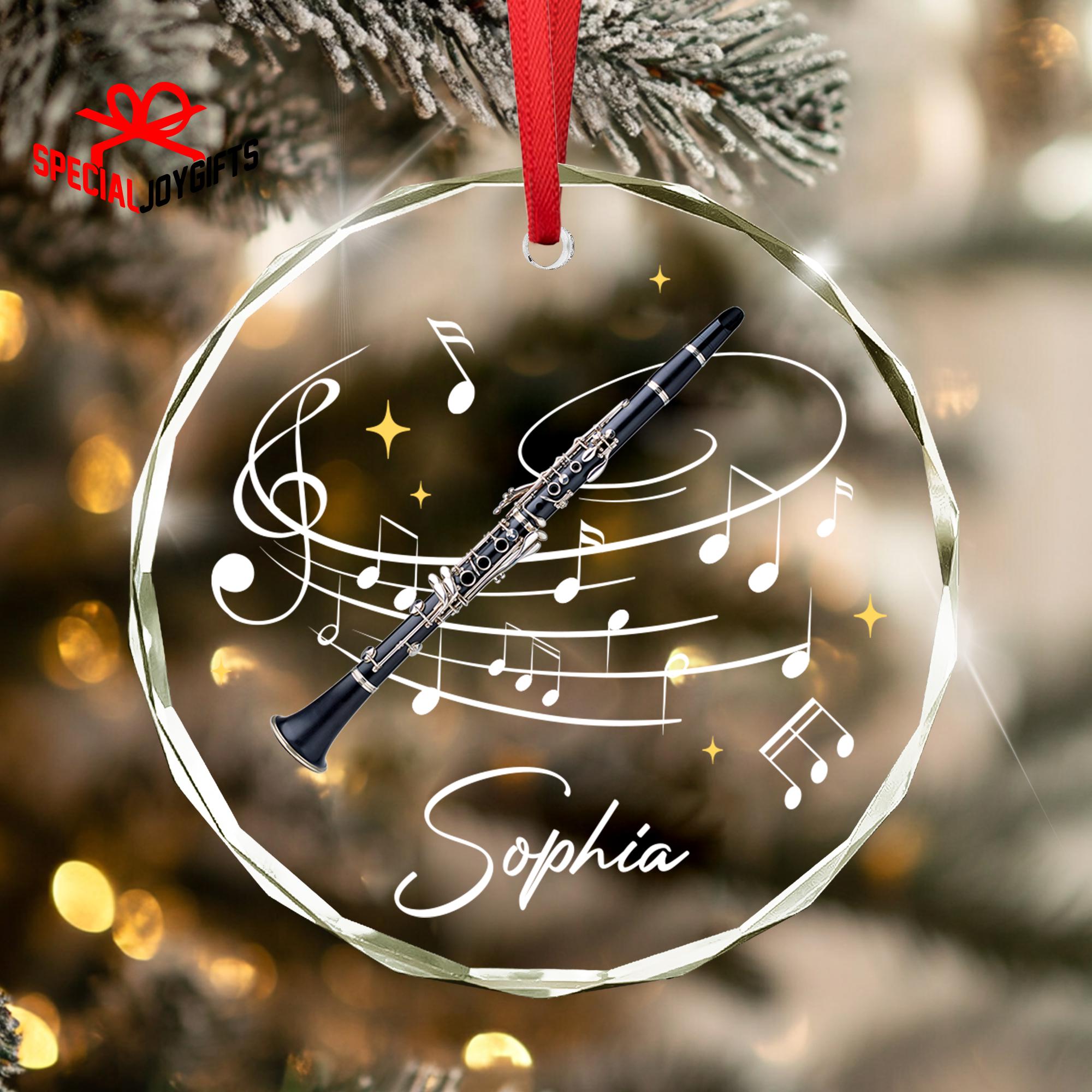 Clarinet Christmas Ornament, Custom Name Clarinet Lover, Music Lover ...