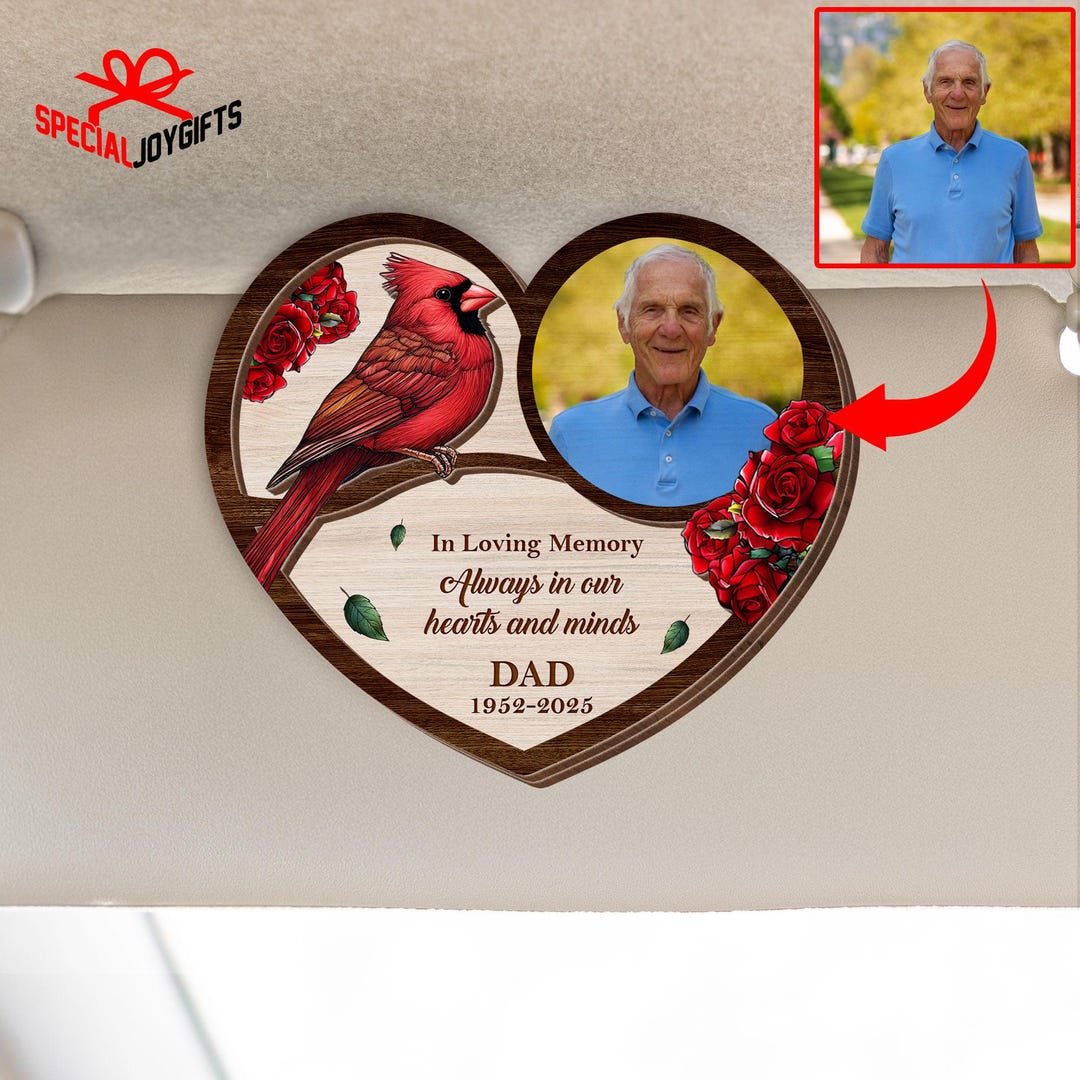 Custom Photo Memorial Visor Clip, Photo Car Visor Clip, Drive Safe ...
