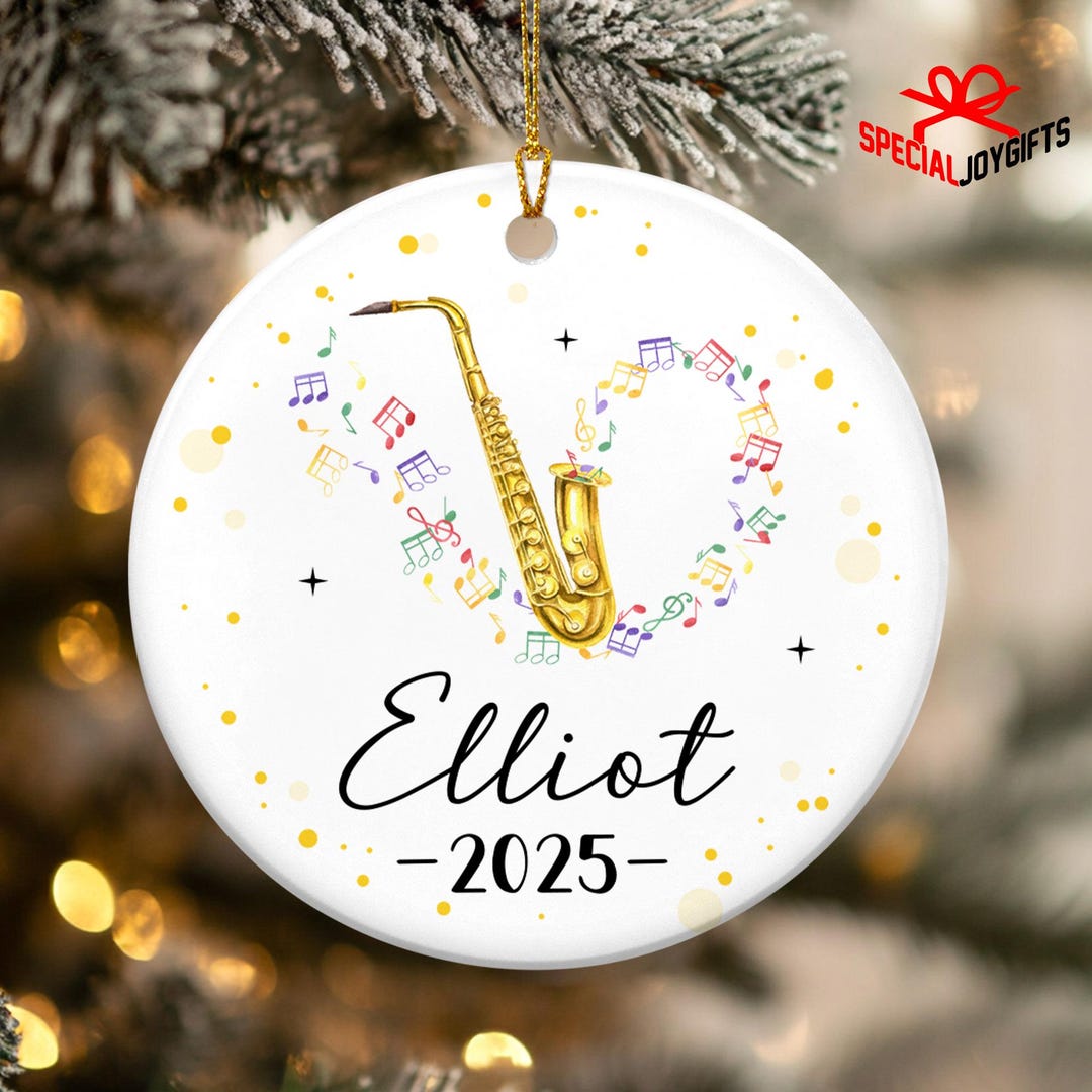 Personalized Saxophone Ornament, Music Gifts, Saxophone Gifts, Music ...
