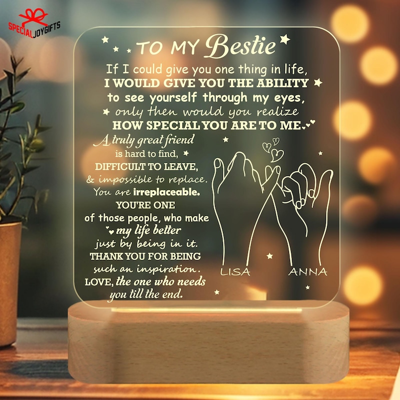 Bestie Light up Plaque - Etsy