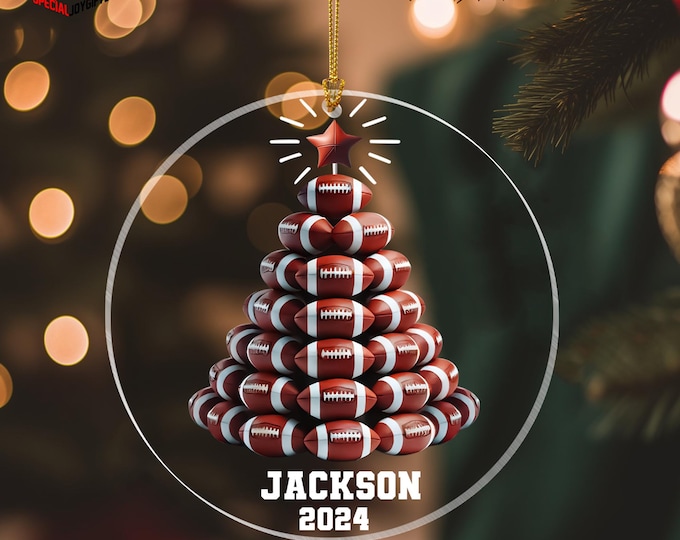 Football Christmas Ornament, Football Christmas Gift, Football Tree ...