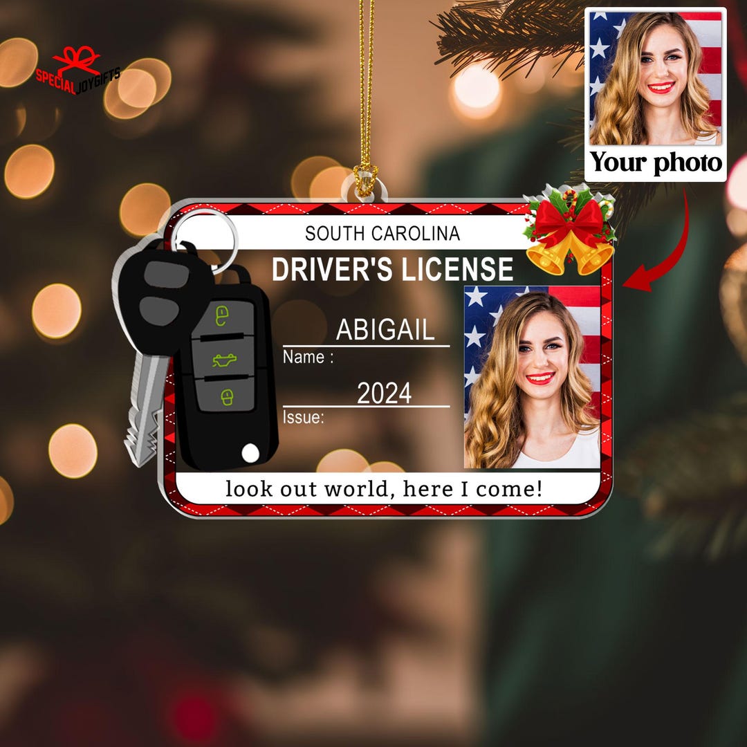 Personalized New Driver Ornament 2024, Drivers License Ornament ...