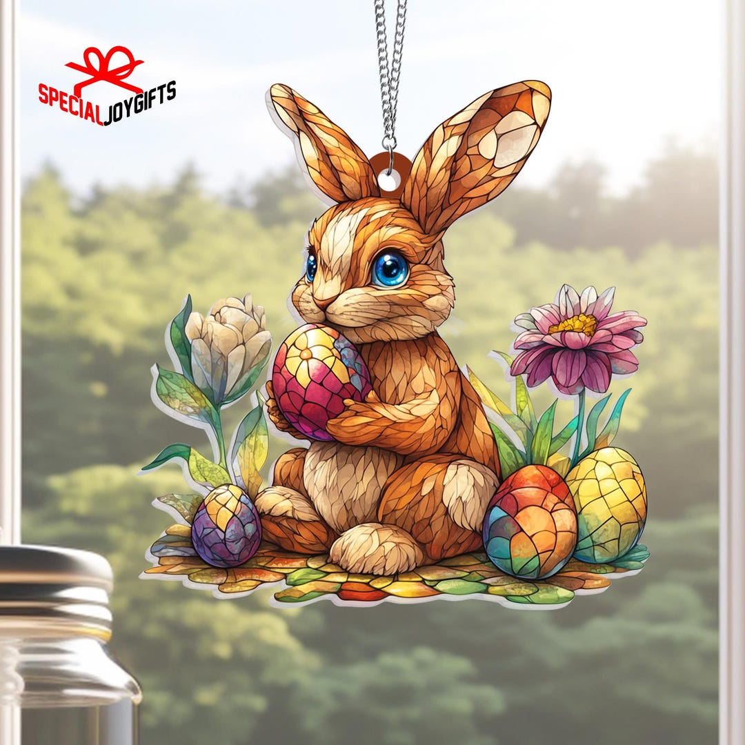 Easter Suncatcher, Easter Bunny Window Decor, Easter Suncatcher, Bunny ...
