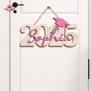 Personalized Class of 2025 Graduation Door Sign, Graduation Decorations ...