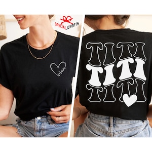 Personalized TITI Shirt,custom Titi Name Shirt,titi Shirt for Aunt,best ...