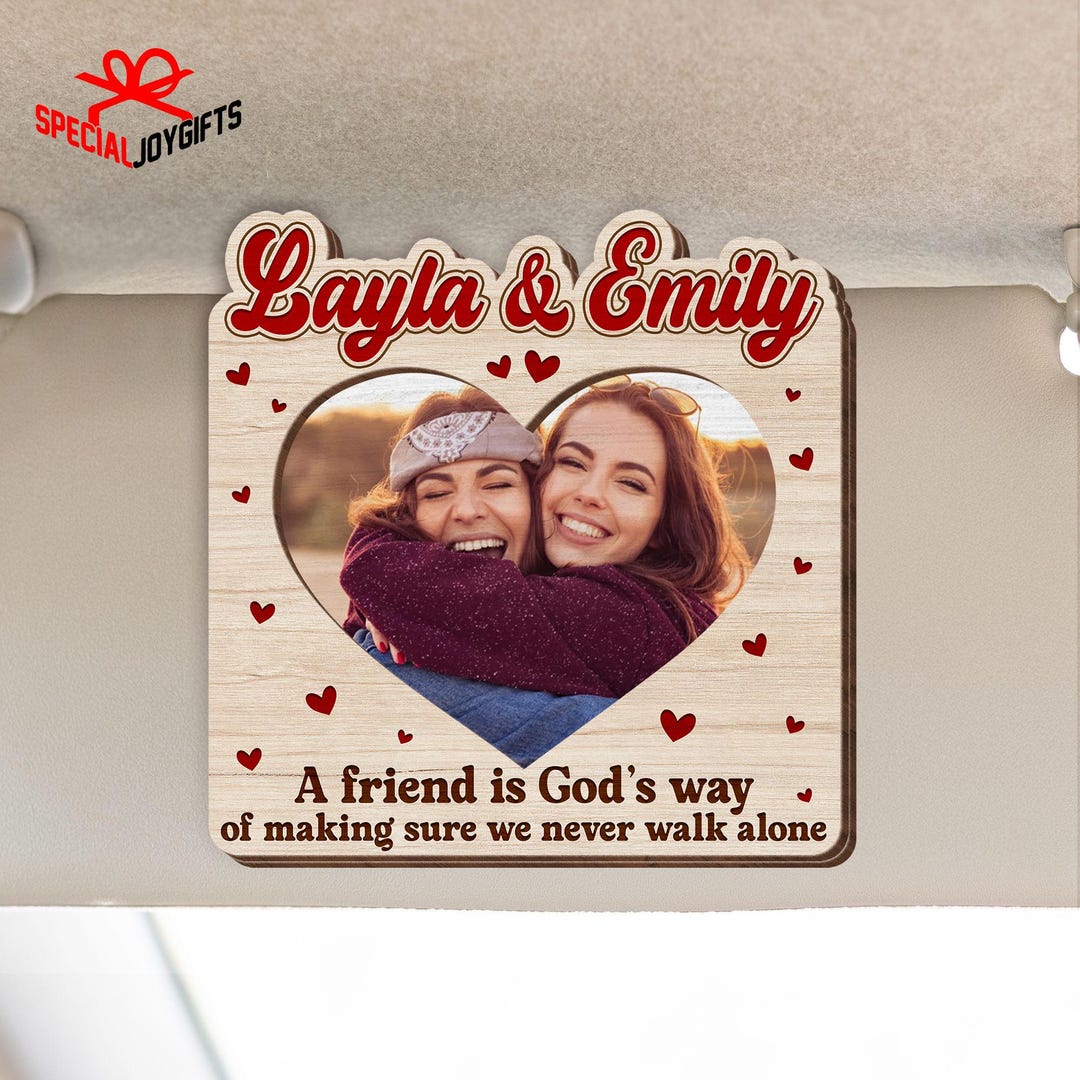 Drive Safe, Bestie Gift, Custom Photo Car Visor Clip, Car Accessories ...