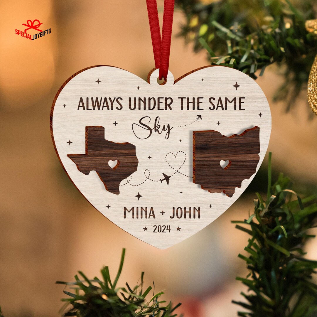 Personalized Long Distance Ornament, Christmas Gifts for Boyfriend ...