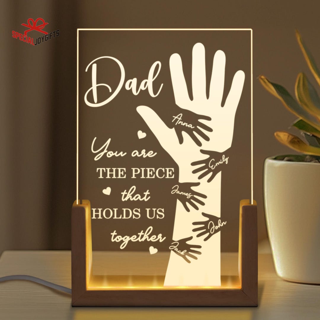 Personalized Father's Day Gift, Best Dad Gift From Kid, LED Light Gift ...