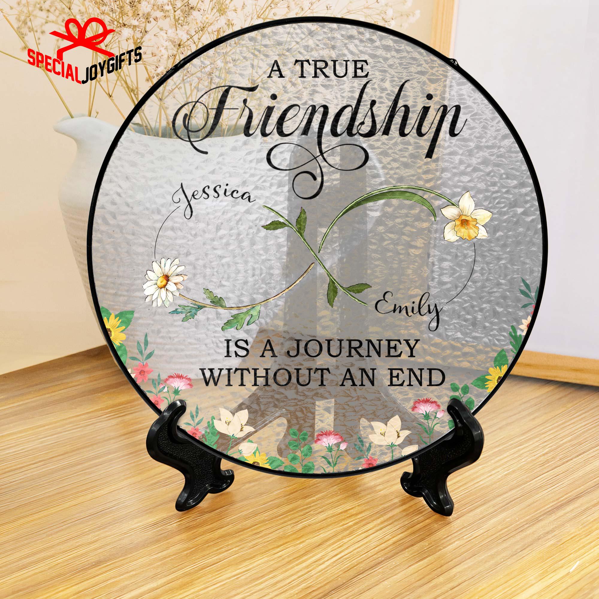 True Friendship Stained Glass Suncatcher, Best Friend Gift, Birth ...