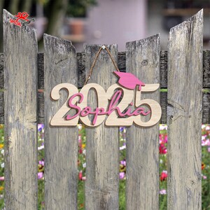Personalized Class of 2025 Graduation Door Sign, Graduation Decorations ...