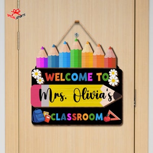 Personalized Teacher Door Sign, Back to School, 3D Teacher Name Sign ...