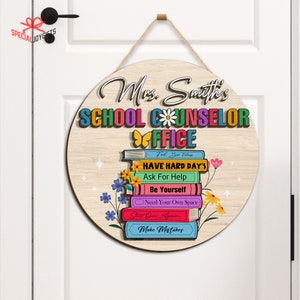 Personalized School Counselor Sign, Custom School Psychologist Gift ...