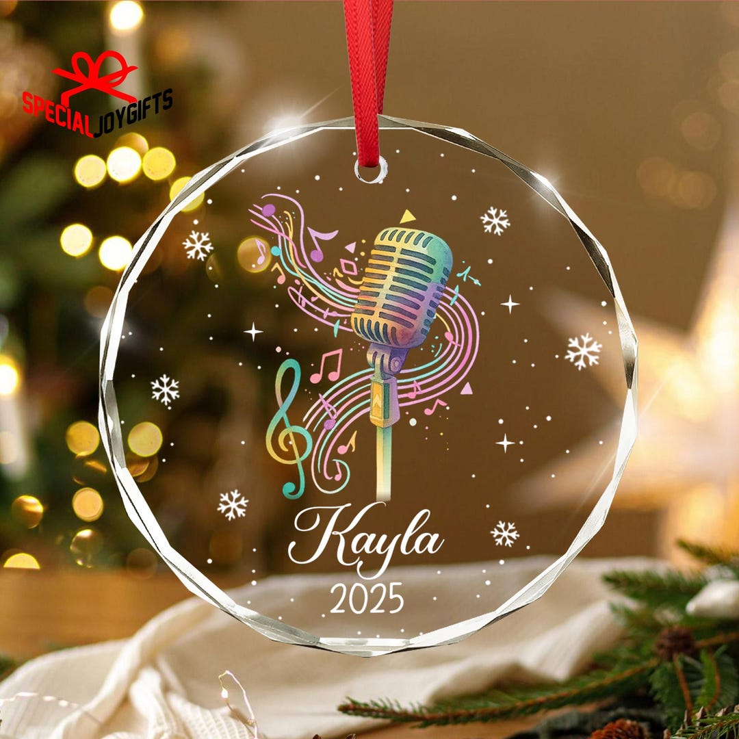 Custom Singer Christmas Ornament, Singer Gift, Music Lover Gifts, Music ...