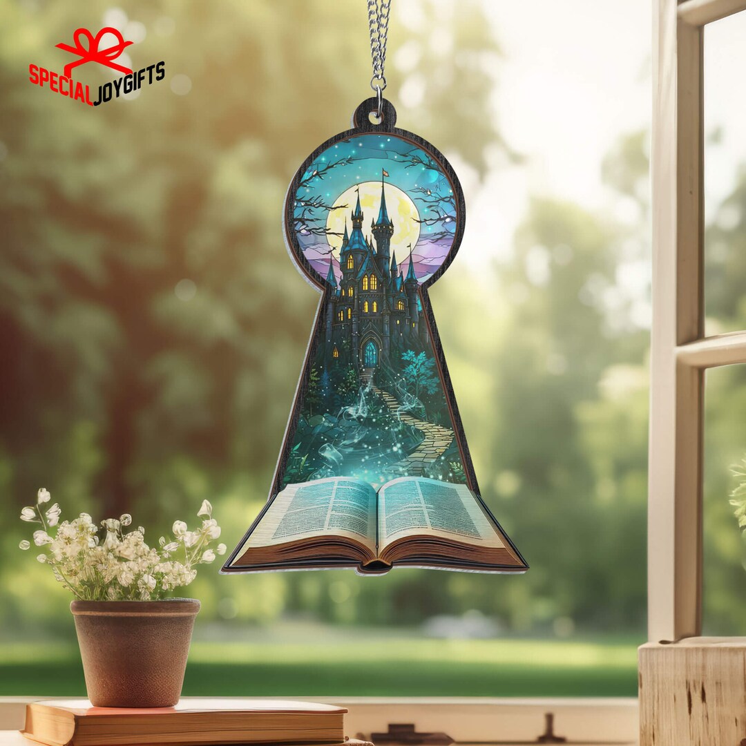 Wizard Castle Suncatcher Ornament, Wizard School Acrylic Window Hanging ...