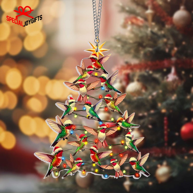 Hummingbird Christmas Tree Hanging, Bird Lover Gift, Hummingbird Lover ...
