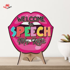 Speech Therapy Door Sign, Speech Therapist Door Sign, Slp Room Decor ...