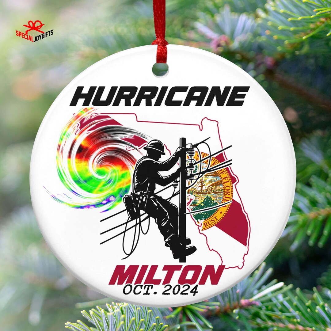 Hurricane Milton Ornament, Hurricane Florida Ornament, 2024 Hurricane ...