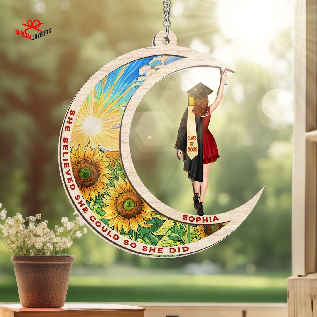 Personalized Graduation Suncatcher Ornament, Graduation Gifts, Class of ...