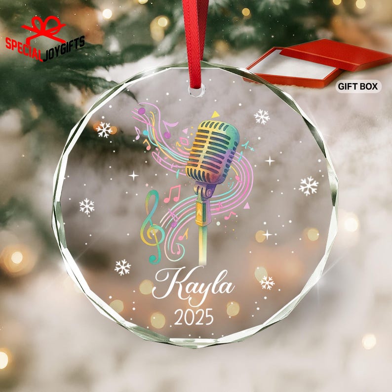 Custom Singer Christmas Ornament, Singer Gift, Music Lover Gifts, Music ...