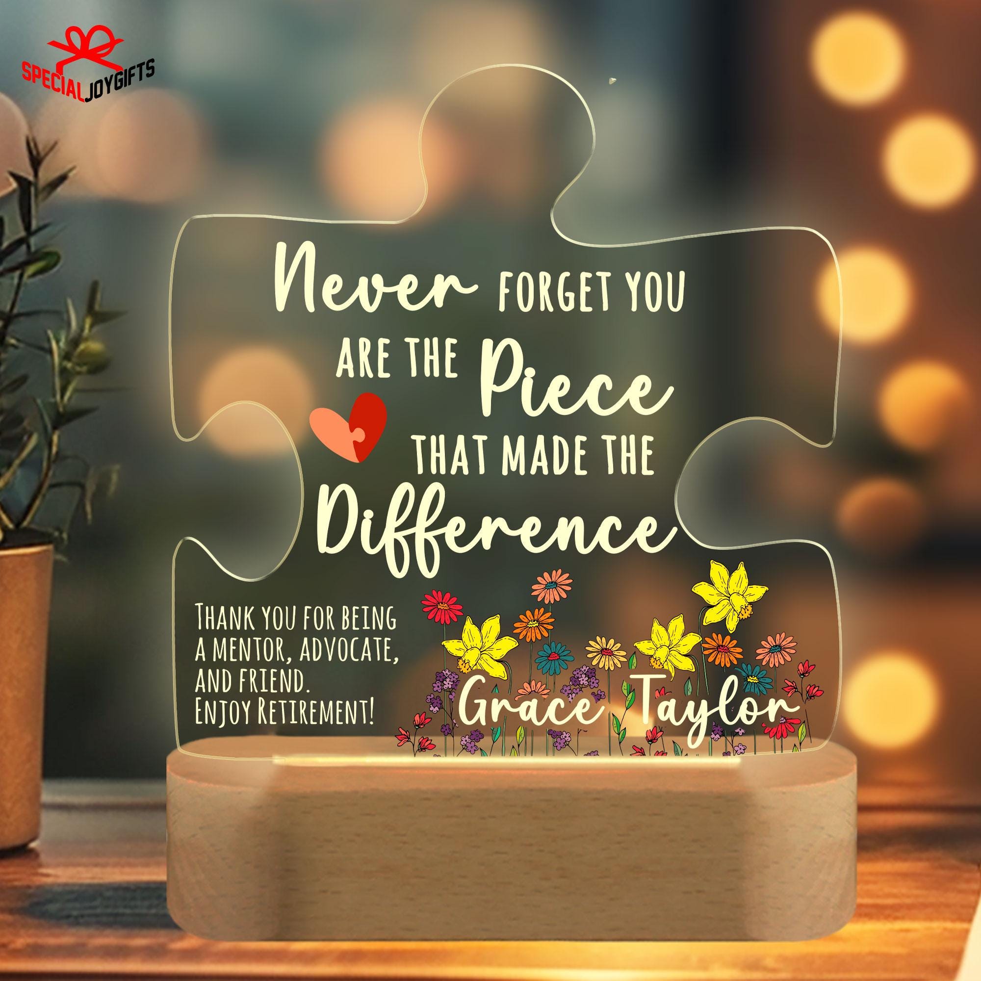 Custom Retirement Gift,never Forget You Are the Piece That Made the ...