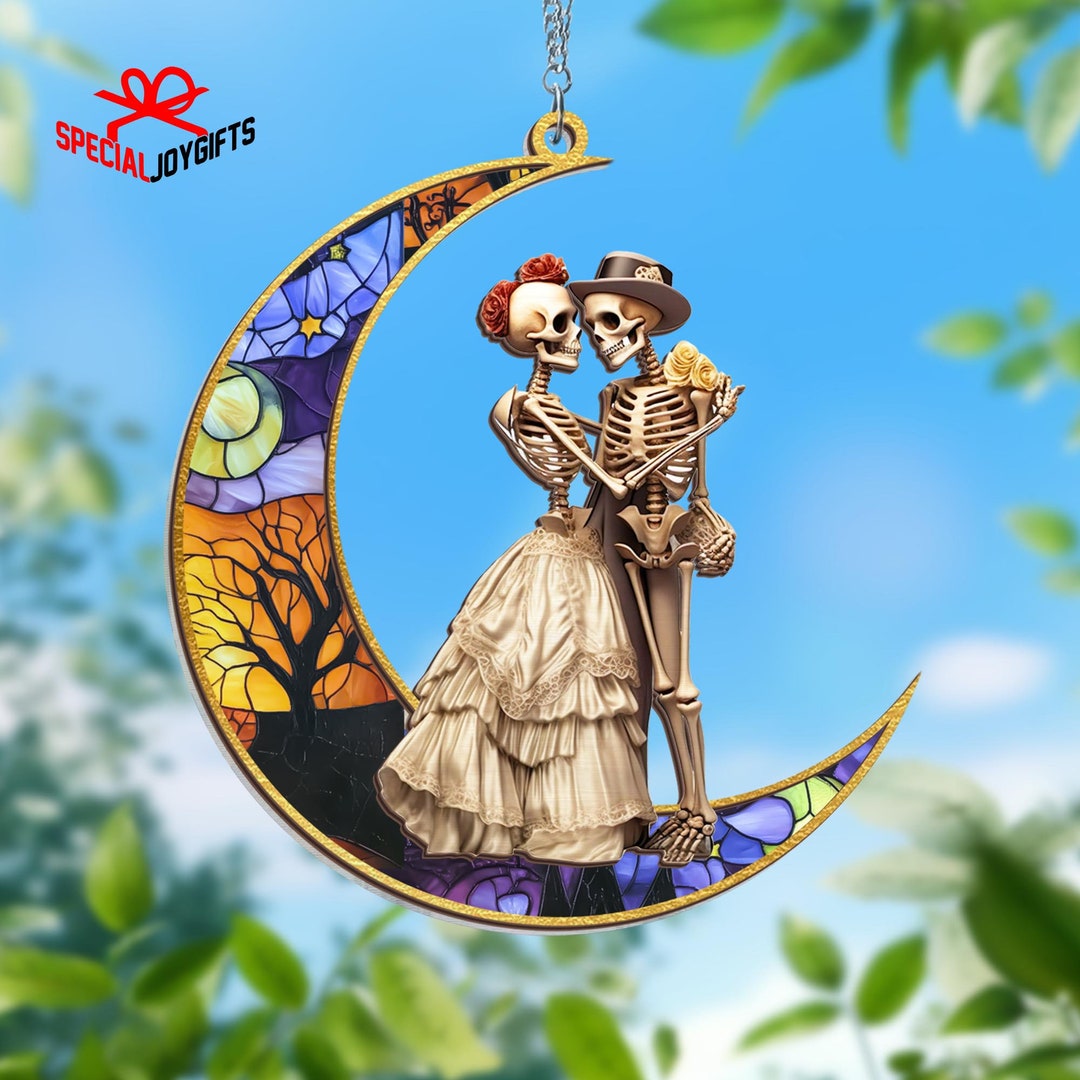 Halloween Skeleton Couple Suncatcher, Till Death Do Us Part Gift ...